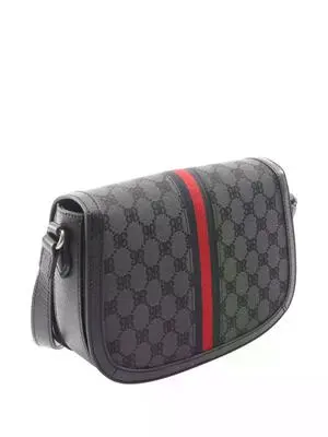 Balenciaga 2018-2026 The Hacker Project Bb Canvas Web Ophidia Crossbody Bag - Black