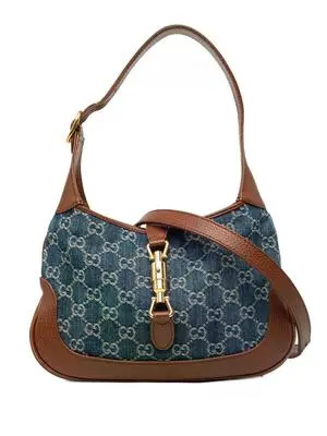 Gucci 2016-2026 Small Gg Denim Jackie 1961 Crossbody Bag - Blue