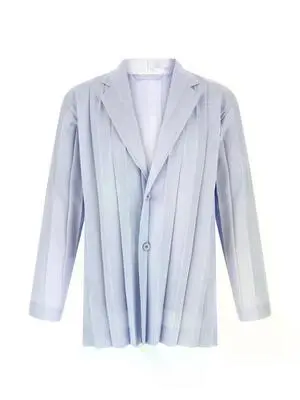 Issey Miyake Edge Ensemble Accordion-pleated Blazer - Blue