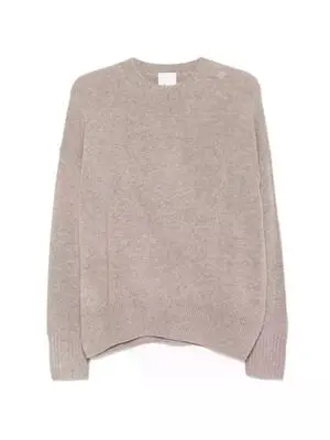 ALLUDE Ribbed-knit Crew-neck Knit