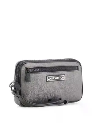 LOUIS VUITTON Alpha Taurillon Leather Wristlet Clutch Bag