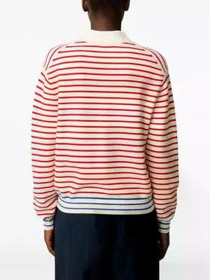 Claudie Pierlot Striped Polo Neck Jumper