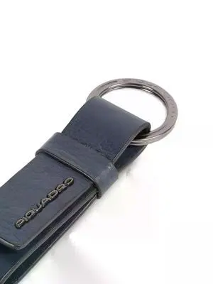 PIQUADRO Leather Carabiner Keyring