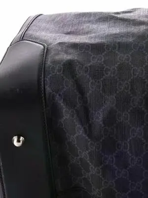 Gucci Convertible Duffle Bag Gg Coated Canvas Large Satchel