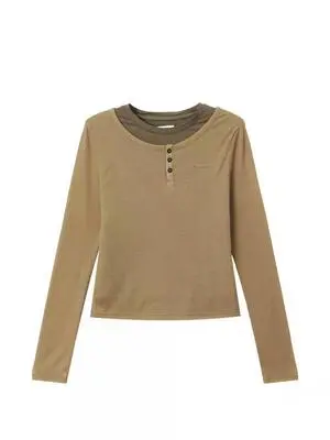 Izzue Ribbed Layered T-shirt