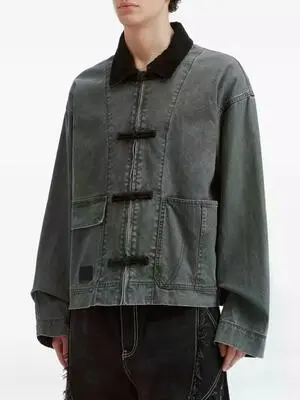FIVE CM Frog-fastening Corduroy-collar Jacket