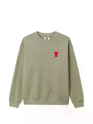 Izzue Heart-patch Sweater - Green