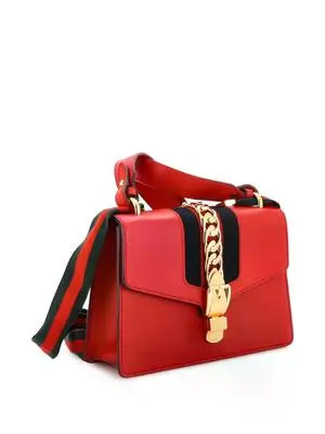Gucci Sylvie Leather Small Shoulder Bag - Red