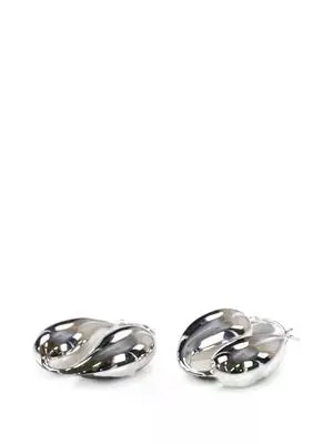 LE MANDORLE Quote Hoop Earrings