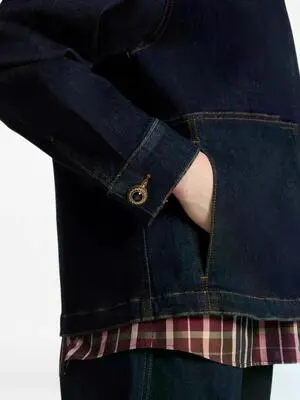 ELENA MIRÒ Contrast-stitch Denim Jacket