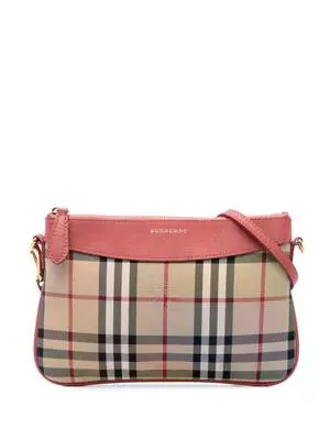 Burberry 2000-2017 Haymarket Check Nylon Peyton Crossbody Bag - Neutrals