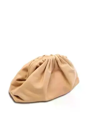 Bottega Veneta 2012-2026 Lambskin The Pouch Clutch Bag - Neutrals