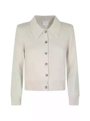 A.p.c. Grey Wool Collared Cardigan