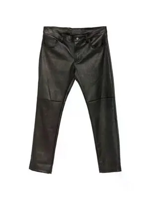 SALVATORE SANTORO Seam-detail Leather Trousers - Black