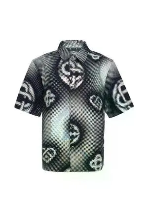 Casablanca Pearlescent Monogram Denim Shirt