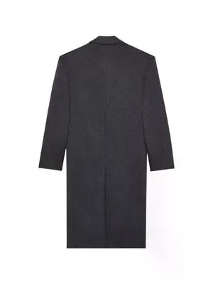 Saint Laurent Coat In Double-face Brushed Wool Felt