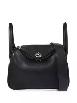 Hermès 2025 Mini Veau Swift Lindy Shoulder Bag - Black