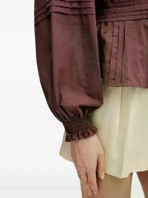 SILVIAN HEACH Posane Pleated High-waisted Shorts
