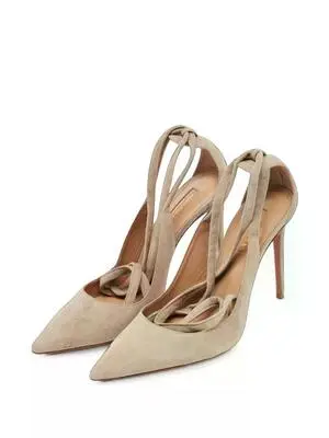 AQUAZZURA Ankle-tie Pointed-toe Pumps