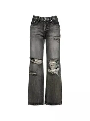 BOHEMSEO Distressed Wide-leg Jeans
