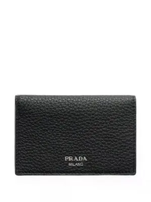 Prada Leather Card Holder - Black