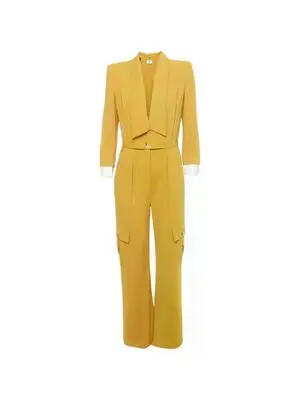 Elisabetta Franchi Belted Jumpsuit - Yellow