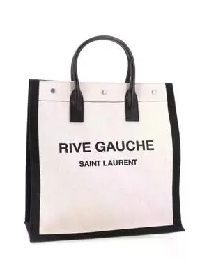 Saint Laurent Rive Gauche Shopper Canvas Tall Tote Bag