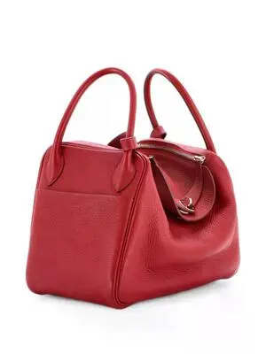 Hermès Lindy Bag Clemence 30 Shoulder Bag - Red