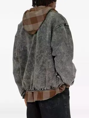 DIESEL® Sweat Jacket With Denim Effect