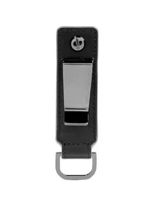 PIQUADRO Logo-debossed Leather Keychain