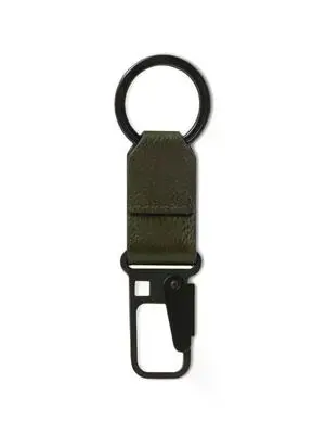 PIQUADRO Carabiner Leather Keyring - Green