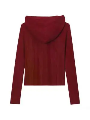 CHOCOOLATE Ribbed Zip-up Hoodie
