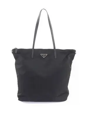 Prada 2013-2026 Tessuto Zip Top Convertible Tote Satchel - Black