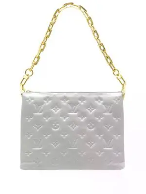 LOUIS VUITTON 2021-2026 Monogram Embossed Puffy Lambskin Coussin Pm Satchel
