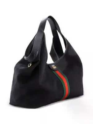 Gucci Giglio Gg Canvas Large Tote Bag - Black