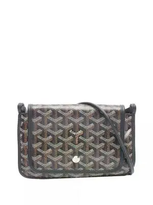 Goyard 2010-2026 Goyardine Plumet Pocket Wallet Crossbody Bag - Black