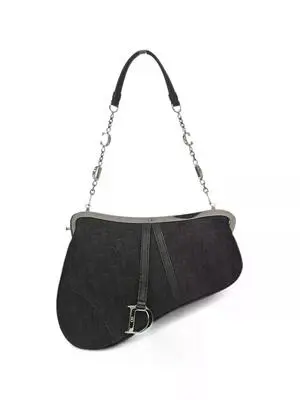 Dior 2003 Trotter Saddle Shoulder Bag - Black