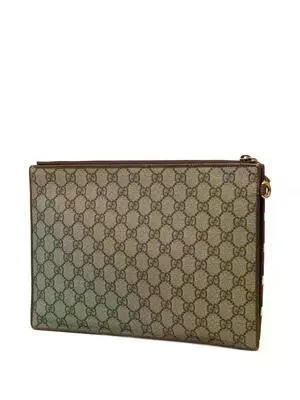 Gucci Gg Supreme Courrier Clutch Bag - Neutrals