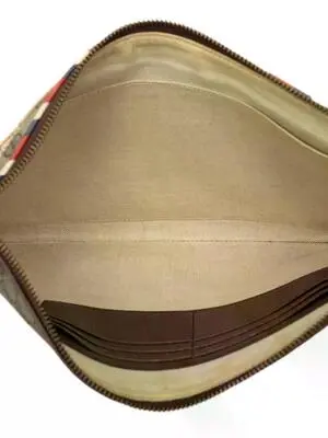 Gucci Gg Supreme Courrier Clutch Bag - Neutrals