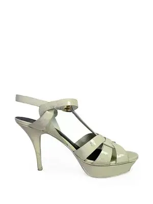 Saint Laurent Tribute Platform Sandals - Neutrals