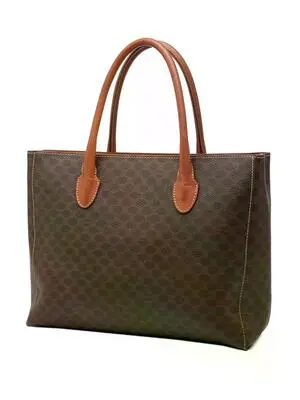 Celine 1996 Macadam Coated Canvas Tote Bag