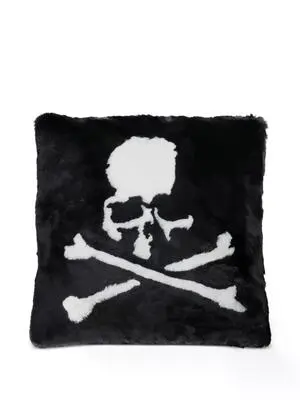 MASTERMIND WORLD Skull-motif Faux-fur Cushion - Black