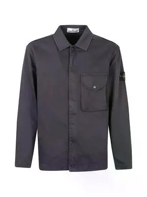 Stone Island Logo-patch Garment-dyed Shirt