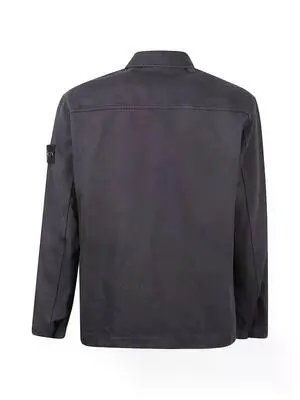 Stone Island Logo-patch Garment-dyed Shirt