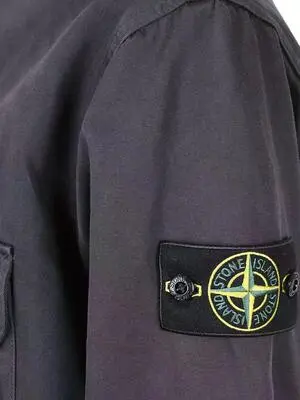 Stone Island Logo-patch Garment-dyed Shirt