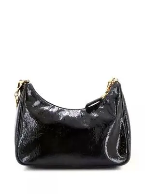 Prada Re-edition 2005 Patent Small Shoulder Bag - Black