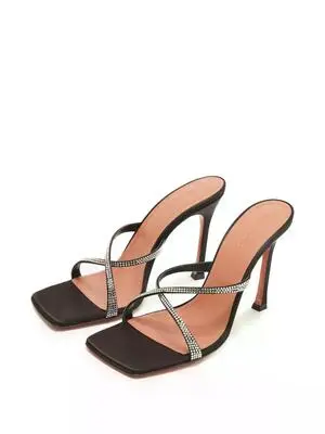 Amina Muaddi Adriana Crystal-embellished Sandals - Black