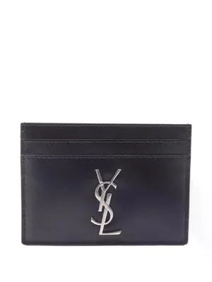 Saint Laurent Cassandre Card Holder - Black