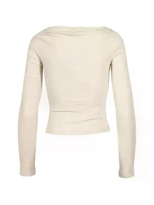 BOHEMSEO Draped Long-sleeve Top