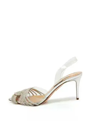 AQUAZZURA Gatsby Crystal-embellished Slingback Pumps